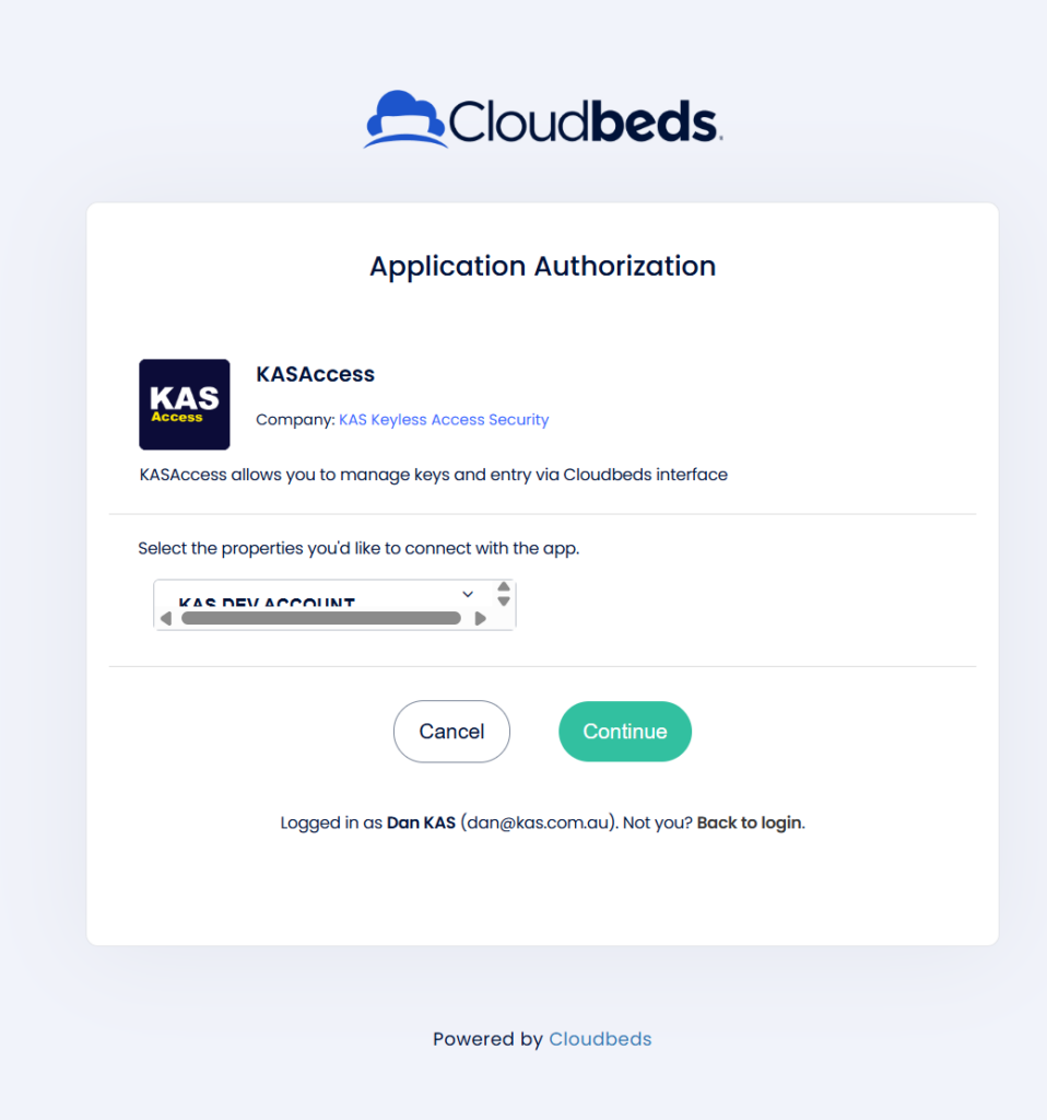 Cloudbeds – KASAccess Integration Instructions – KAS Keyless Access Security – Electronic Access ...